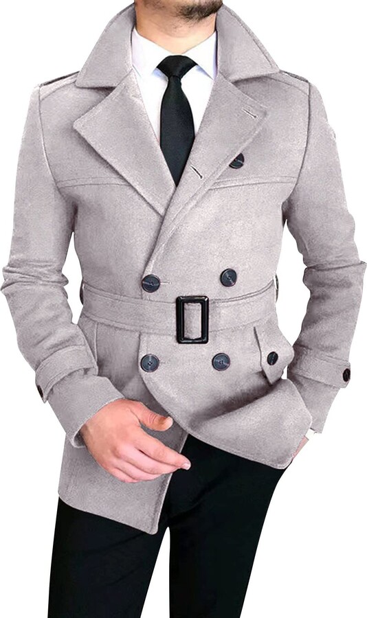 JIMENEZ Long Wool Coats For Men uk Winter Wool Coats For Men uk Wool ...
