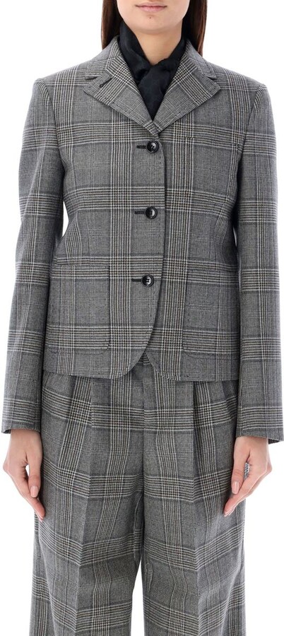 Gucci Prince of wales wool jacket - ShopStyle Blazers