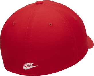 Nike Unisex Rise Structured SwooshFlex Futura Cap in Red - ShopStyle Hats