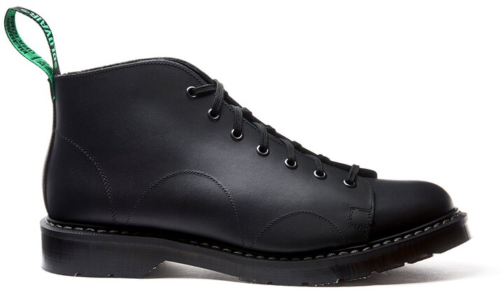 Solovair 7 Eye Monkey Boot - Black Greasy Solovair Original Sole Smoke ...