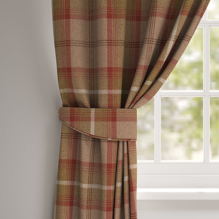 Dunelm Highland Check Made To Measure Tieback Highland Check Rust ...