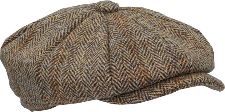 WALKER AND HAWKES - Harris Tweed 8-Panel Thomas Baker Boy Cap - White Sand- S (57cm) - ShopStyle
