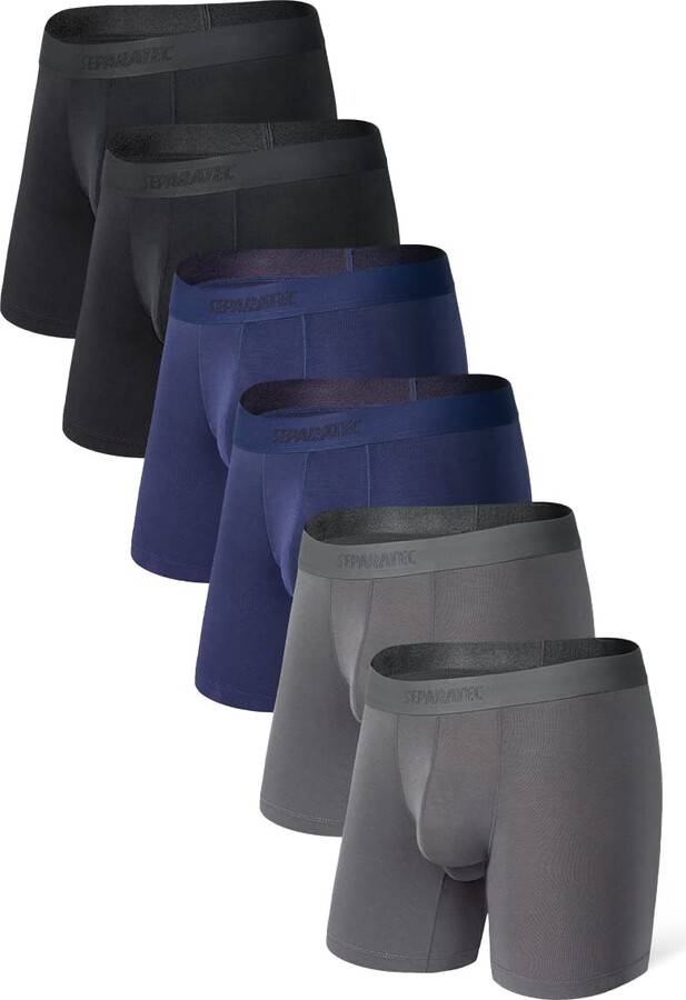 Separatec Men's Long Leg Boxer Shorts 2.0 Breathable Trunks Bamboo ...