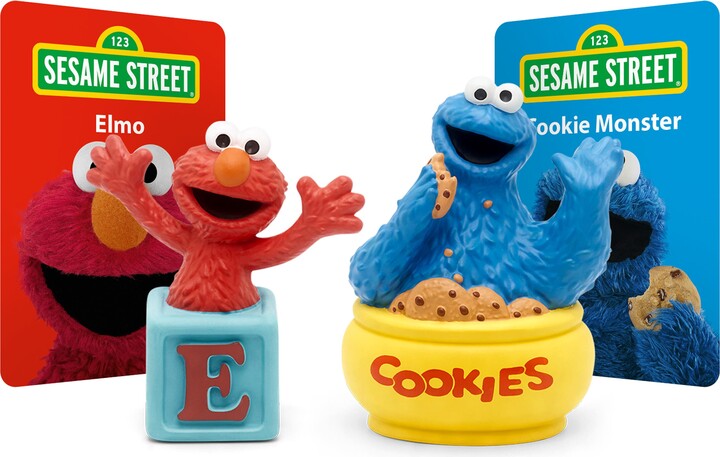 tonies Sesame Street Elmo & Cookie Monster Tonie Audio Character Bundle ...