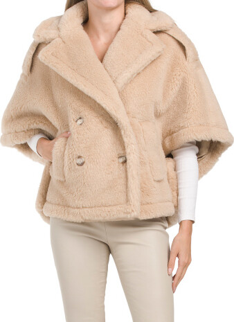 TJMAXX Cape In Teddy Fabric For Women - ShopStyle Jackets