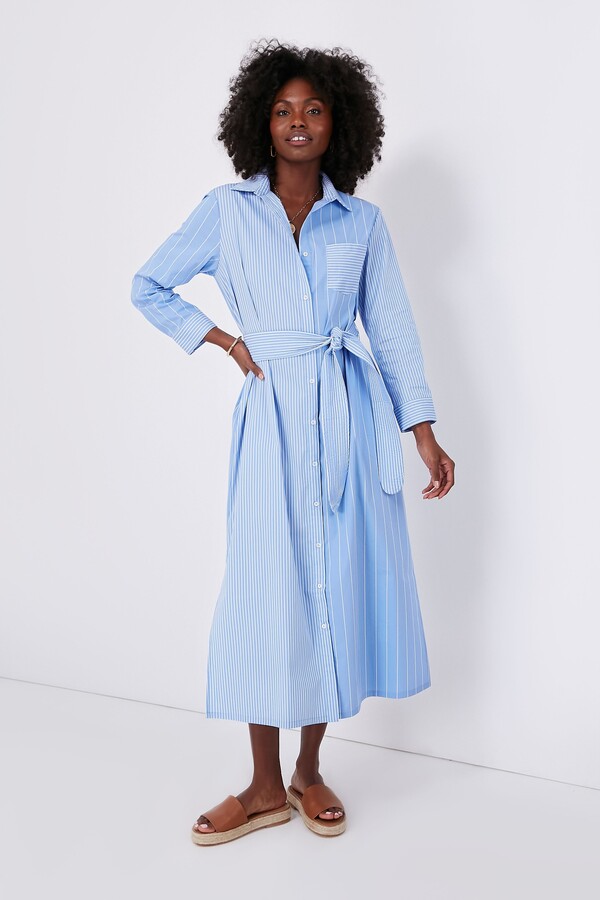 Pomander Place Blue Stripe Chessie Dress - ShopStyle