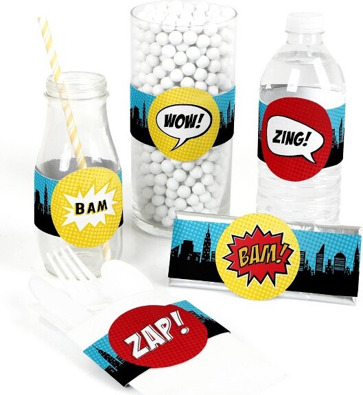 Big Dot of Happiness Bam Superhero - DIY Party Supplies - Baby Shower ...
