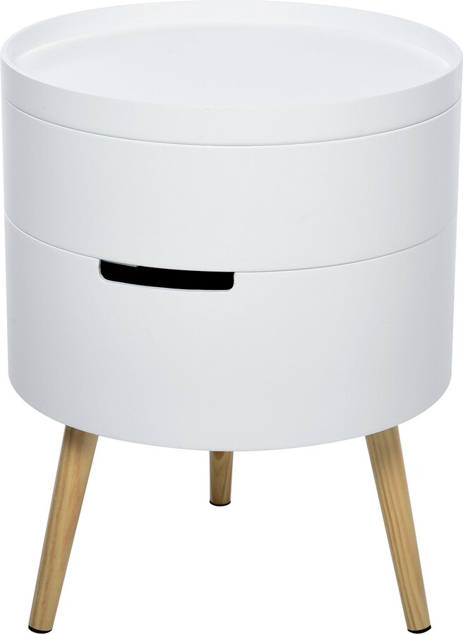 HOMCOM Side Coffee Table End Desk Night Stand Storage Detachable Tray ...