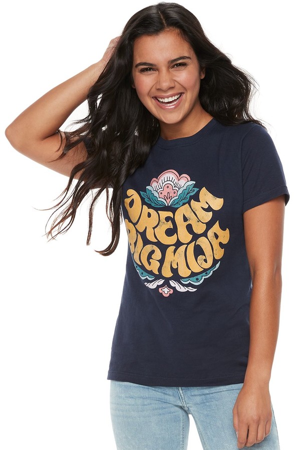 Licensed Character Juniors' Gonzales Dream Big Mija Retro Text Tee ...