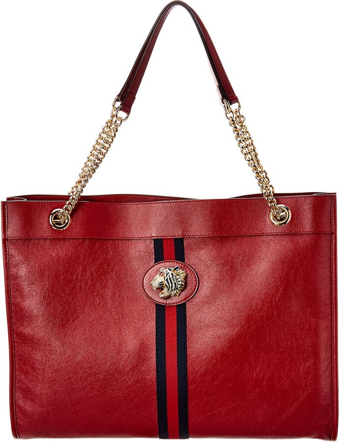 Gucci Rajah Large Leather Tote - ShopStyle Shoulder Bags