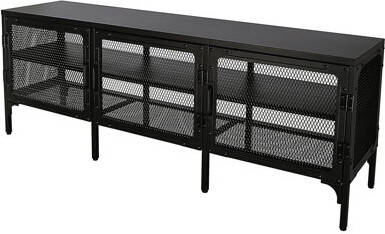Ceballos tv stand, media console, entertainment center With 3 Metal ...