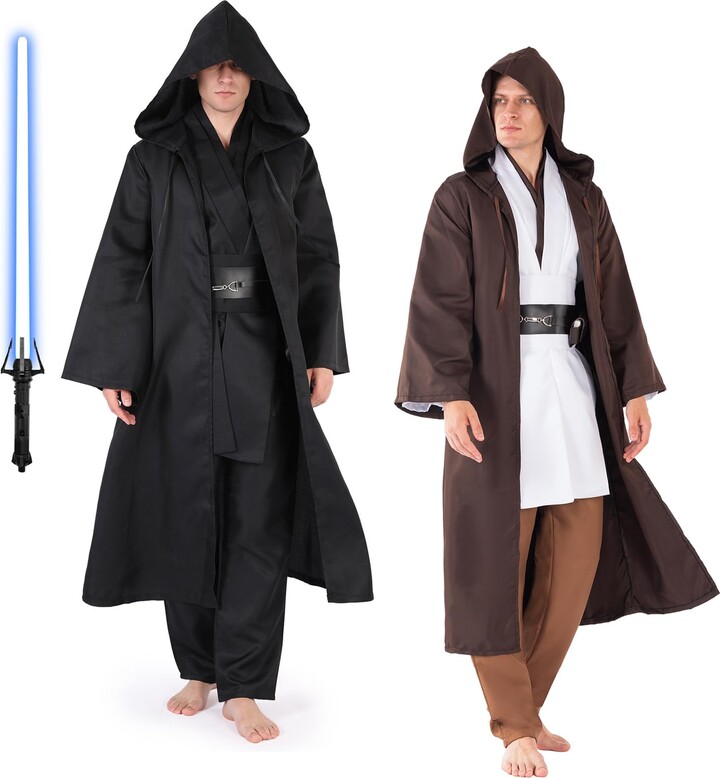 Hqroidd Men's Knight Costume Master Robe Role Play Cloak Outfits Tunic ...