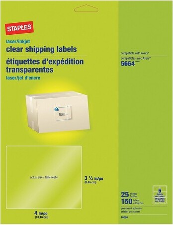 Staples Laser/Inkjet Shipping Labels 3 1/3 x 18090 - ShopStyle Home ...