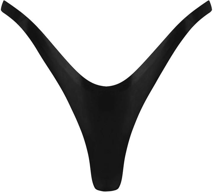 Latex G-String Black - ShopStyle Thongs