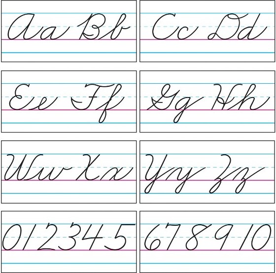 Trend Basic Alphabet Zaner-Bloser Cursive Bulletin Board Set - ShopStyle