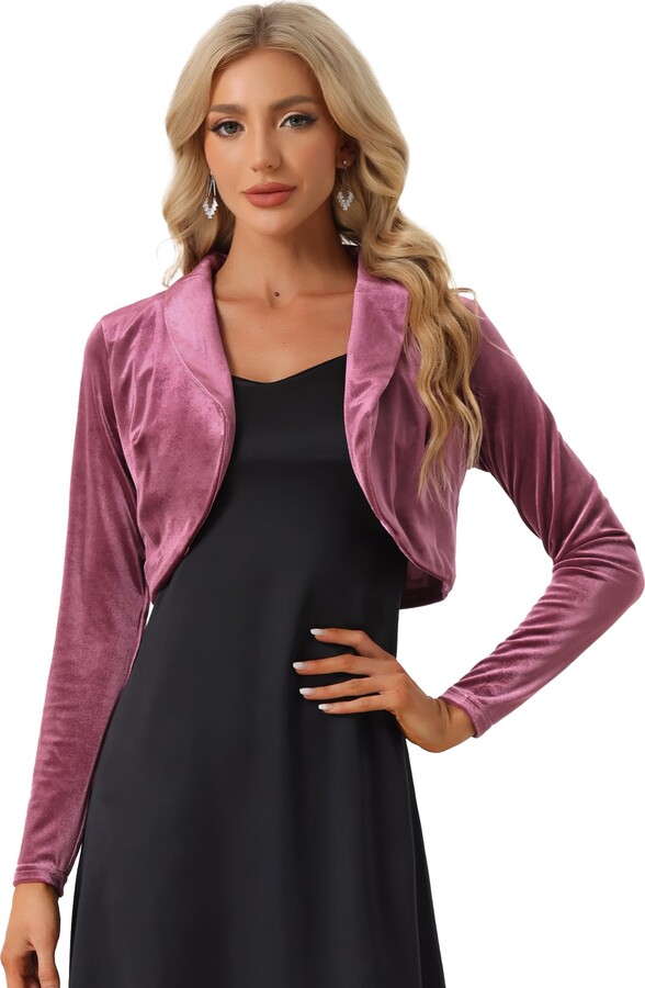 Allegra K Elegant Velvet Shrug for Women's Saint Patrick's Day Cocktail ...