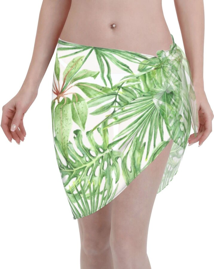 DCEHGEW Women's Short Sarongs Beach Black and White Cow Print Print ...