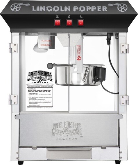 Great Northern Popcorn 8 oz. Lincoln Countertop Popcorn Machine - Black ...