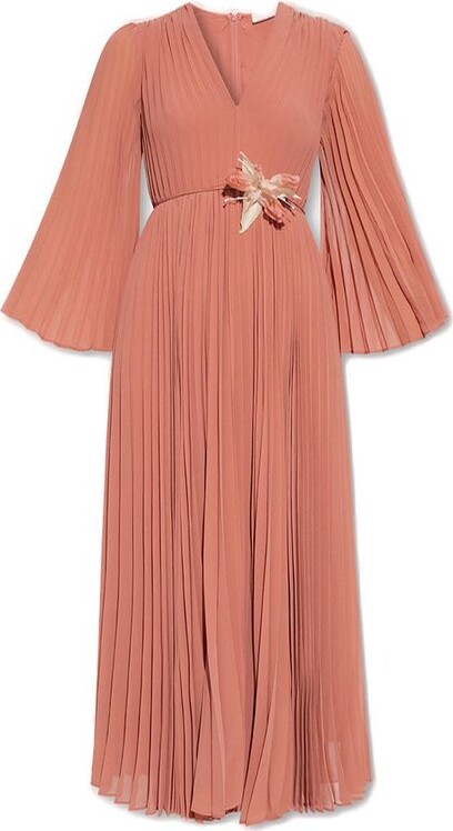 Zimmermann Long-Sleeved Pleated Maxi Dress - ShopStyle