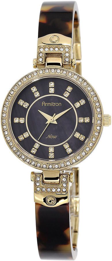 JCPenney Armitron Now Womens Crystal-Accent Tortoise-Look Bangle Watch ...