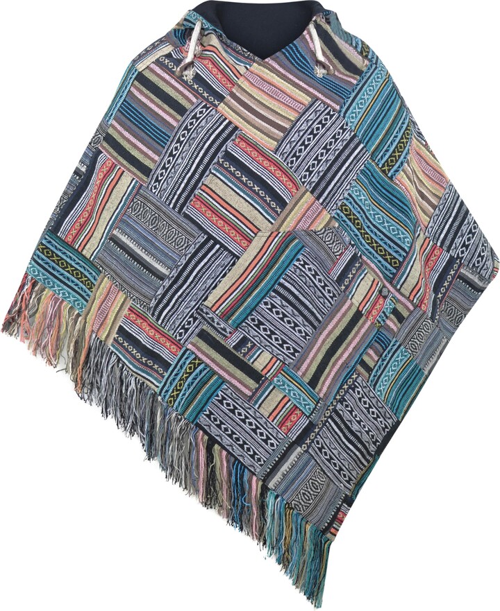 virblatt - Poncho Men | 100% cotton | Mexican Poncho Men Baja Hoodie ...