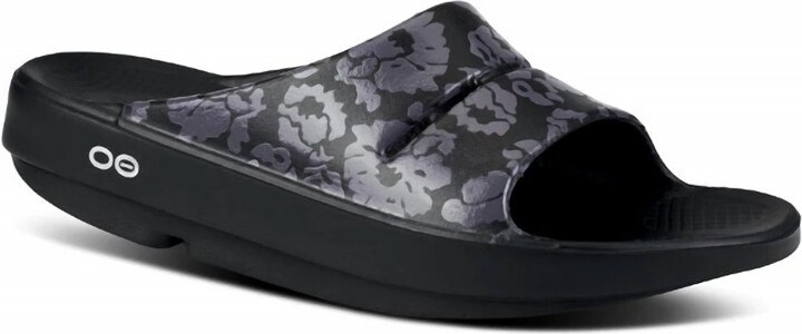 Oofos Women's Ooahh Flex Slide Sandal Limited Edition In Midnight ...