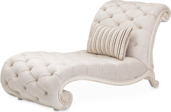 Michael Amini Chamberi Chaise - Ivory/Classic Pearl - ShopStyle