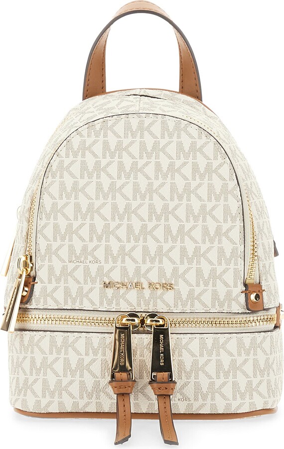 MICHAEL Michael Kors Mini Rhea Zipper Logoed Backpack - ShopStyle