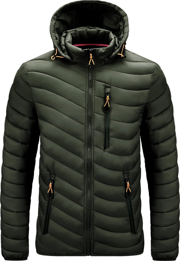 Panegy Men's Winter Warm Down Jacket Casual Smart Puffer Jacket with ...