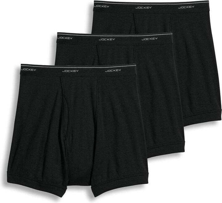 Jockey Mens Classic Boxer Brief 3 Pack Underwear Boxer Briefs 100% ...