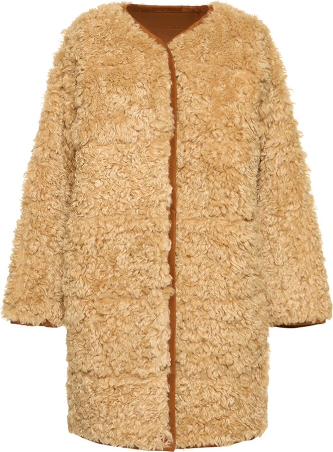 Stand Studio Paola faux shearling coat - ShopStyle