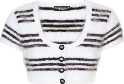 Dolce & Gabbana Angora cardigan with striped detailing - ShopStyle