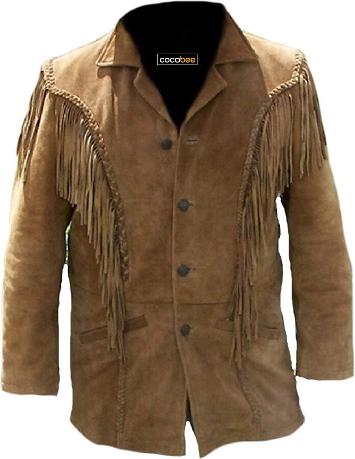 John Western Jackets Native American Jacket Genuine Suede Leather ...
