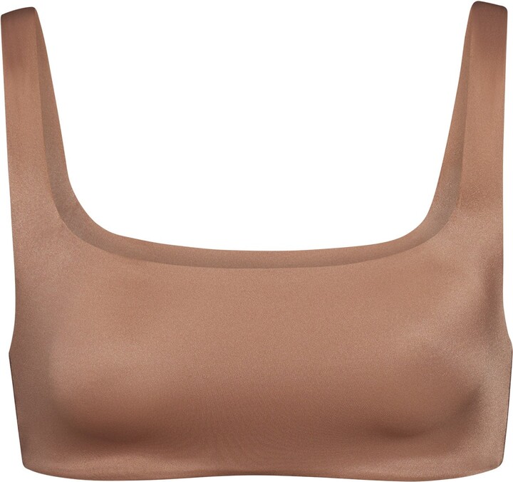 Stretch Satin Square Neck Bra | Desert Clay - ShopStyle