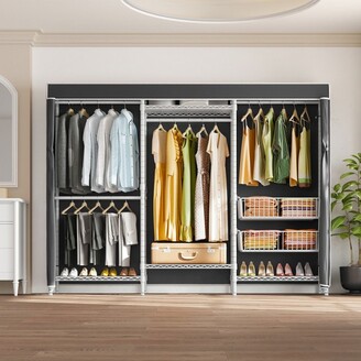 VIPEK V10C Portable Closets Heavy Duty Clothes Rack Covered Wardrobe ...