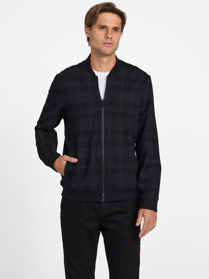 Guess Factory Tomas Plaid Flight Jacket - ShopStyle