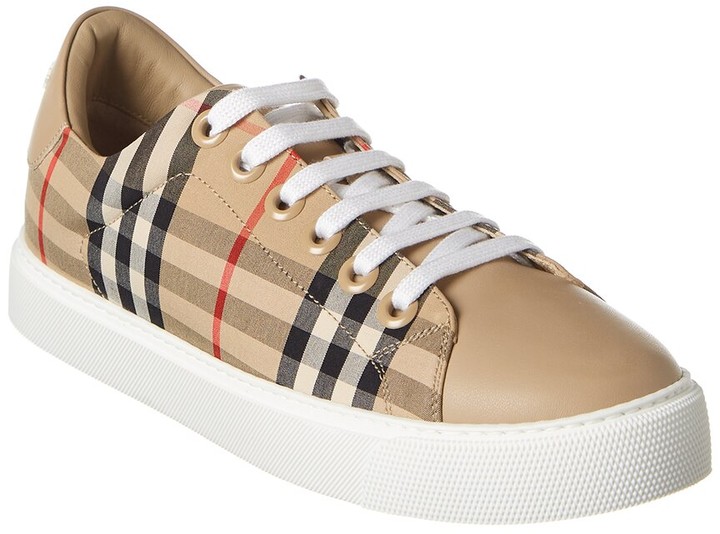 Burberry Vintage Check Canvas & Leather Sneaker - ShopStyle