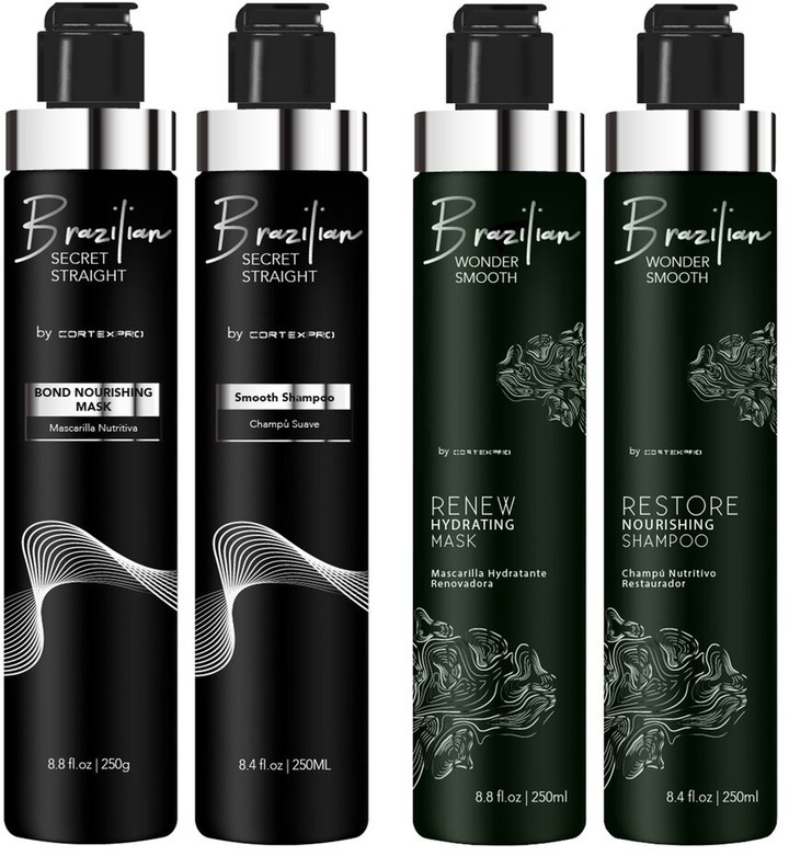 Cortex Beauty Cortexpro 4Pc Wonder Smooth & Secret Straight Hair Care ...