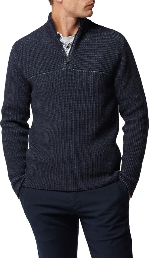 Rodd & Gunn Yarrow Street Quarter Zip Cotton Blend Sweater - ShopStyle