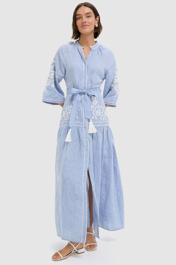 De Castro Light Denim Swan Dress - ShopStyle