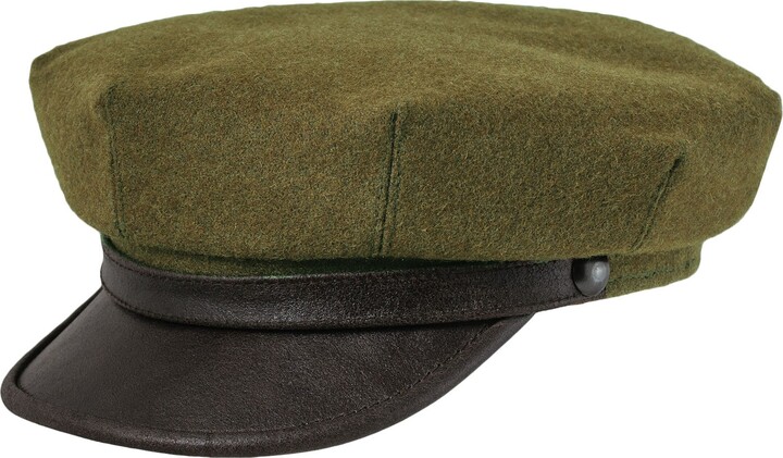 Sterkowski Vintage Motorcycle Brando Style Cap UK 7 3/4 Khaki ...