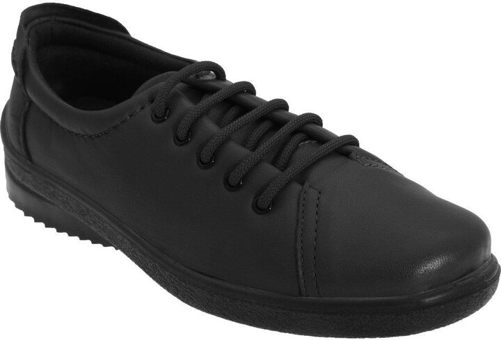 Mod Comfys 5 Eye Lace To Toe Softie Leather Leisure Shoes - ShopStyle Flats