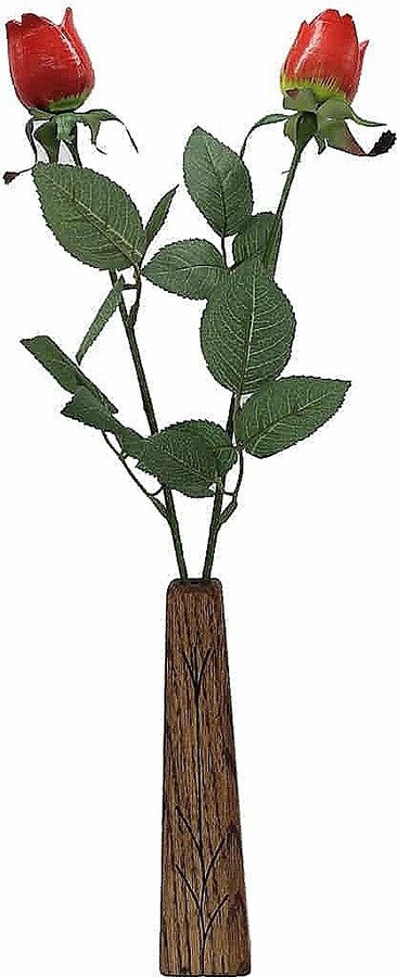 Justpaperroses 5th Wedding Anniversary 2-stems 18" Red Wood Roses with ...
