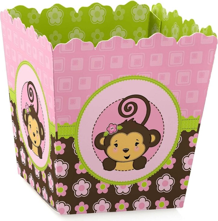 Big Dot of Happiness Pink Monkey Girl - Party Mini Favor Boxes - Baby ...