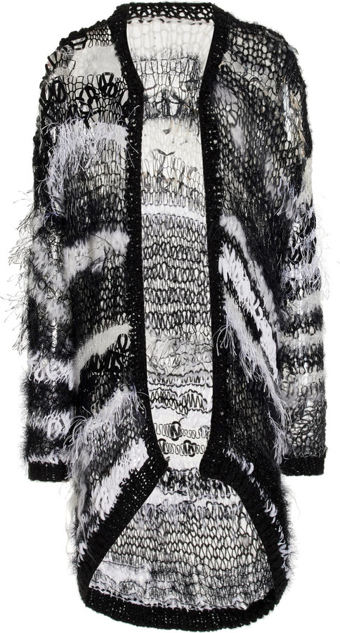 Rodarte Oversize Loose Hand-Knit Cardigan - ShopStyle