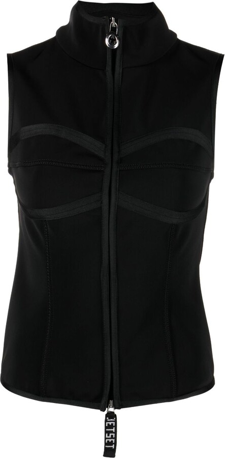 Jet Set Black Vanessa Gilet - ShopStyle Outerwear