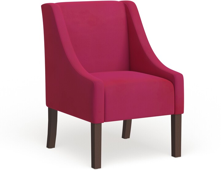 Homepop Modern Velvet Swoop Arm Accent Chair - ShopStyle