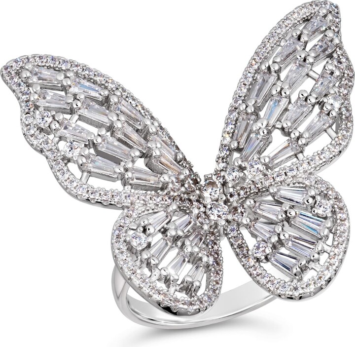 Anna Zuckerman Women's Mariposa Modern Sculpture Ring In White - ShopStyle