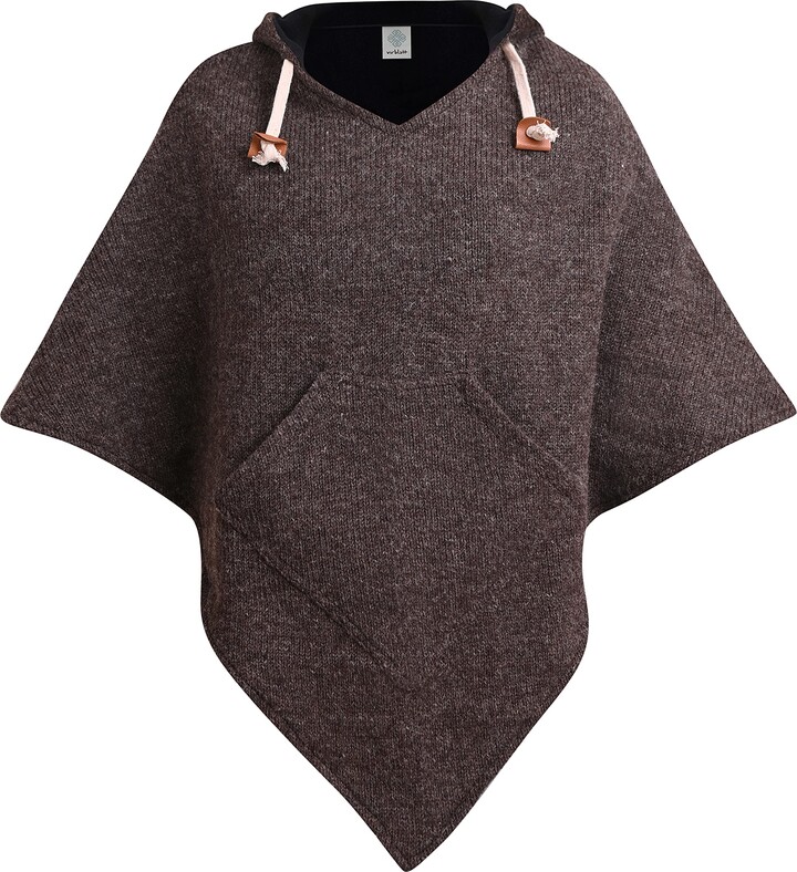 virblatt - poncho men| wool & fleece | wool poncho men pancho hooded ...