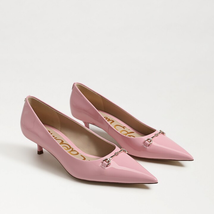 Sam Edelman Kaya Pointed Toe Kitten Heel Pump Lolita Pink Leather ...